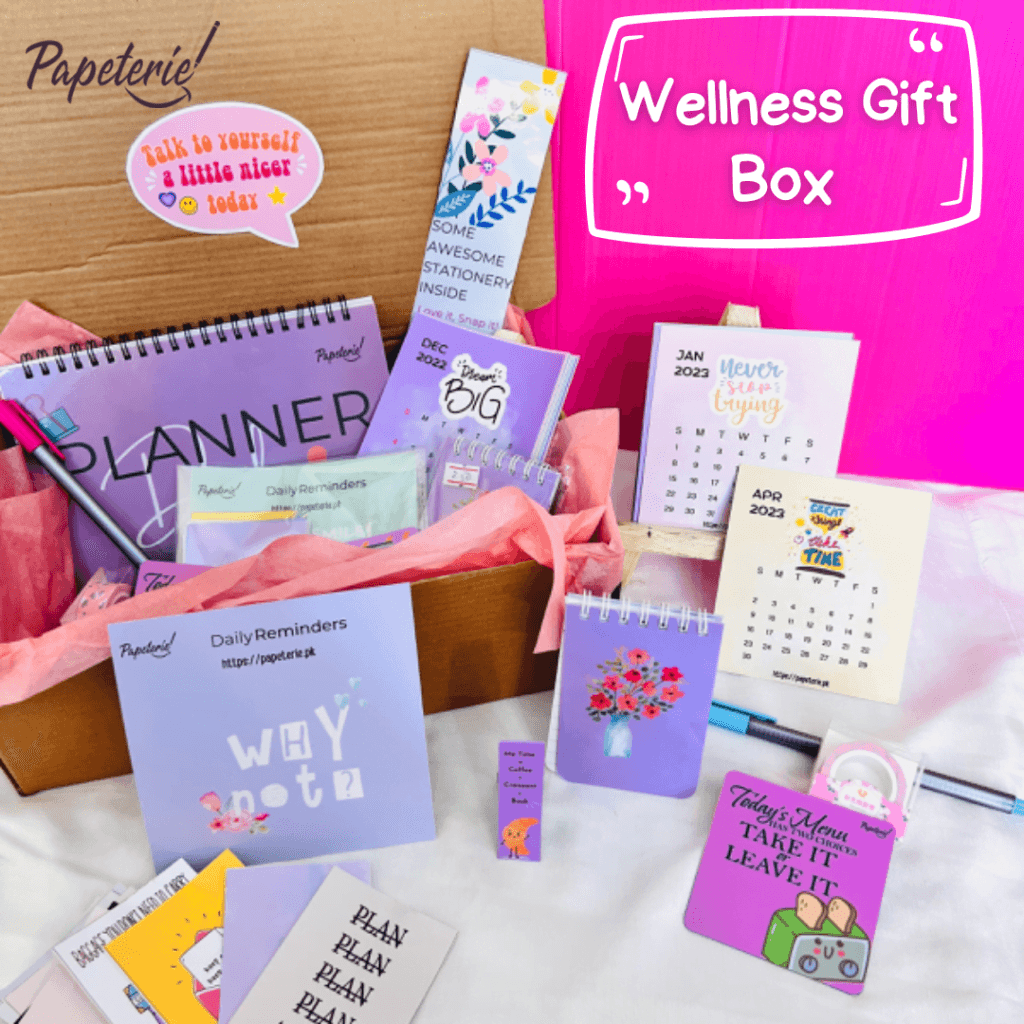 Wellness Box- Deal 1 with planner pad - Papeterie.pk