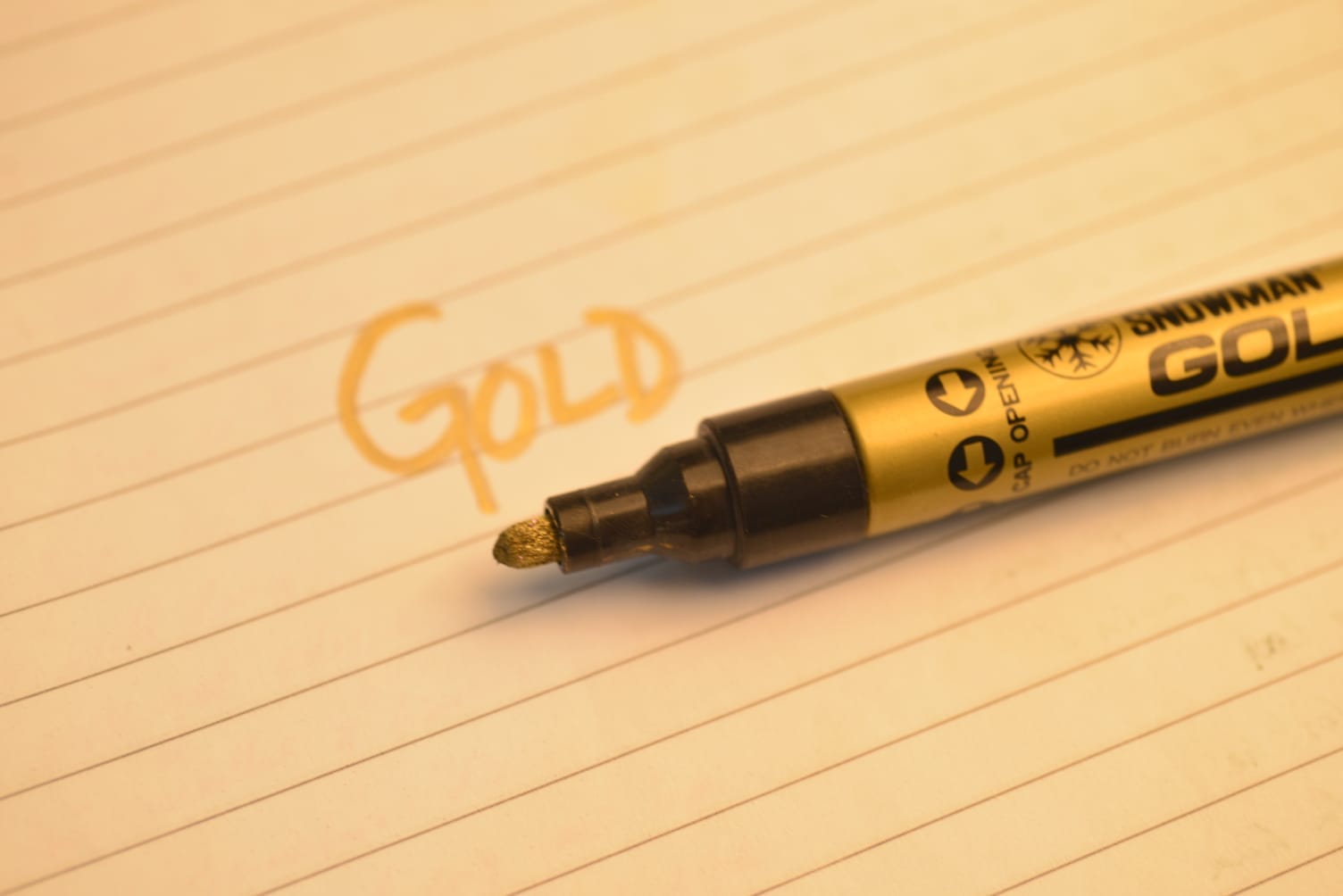 Snowman Gold Marker - Papeterie.pk