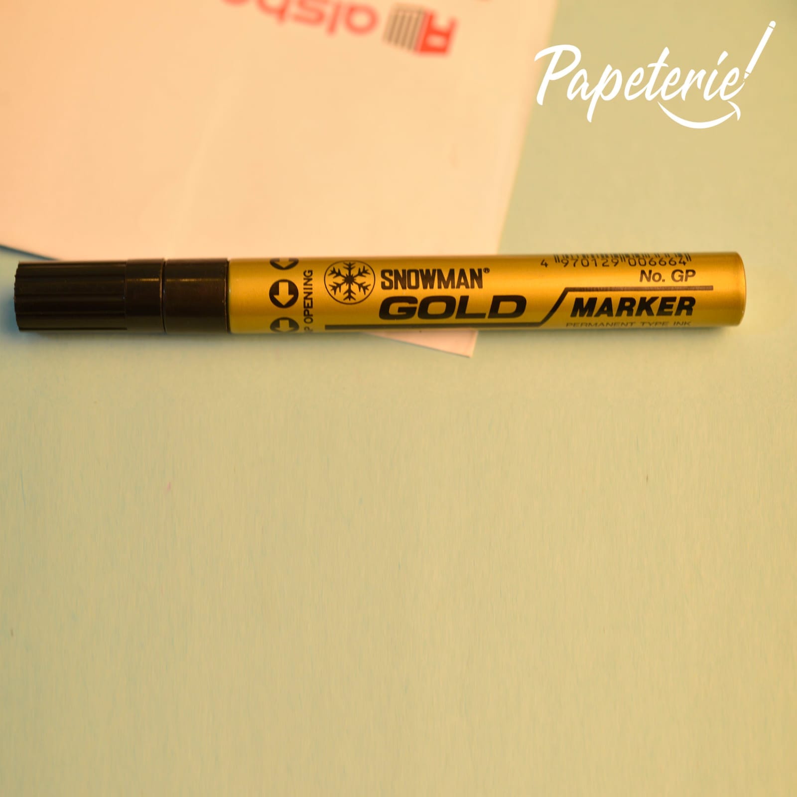 Snowman Gold Marker - Papeterie.pk